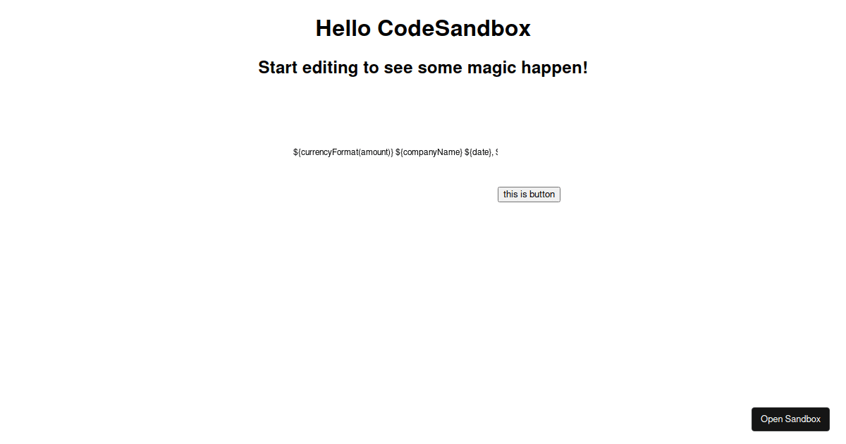 convert text to canvas - Codesandbox