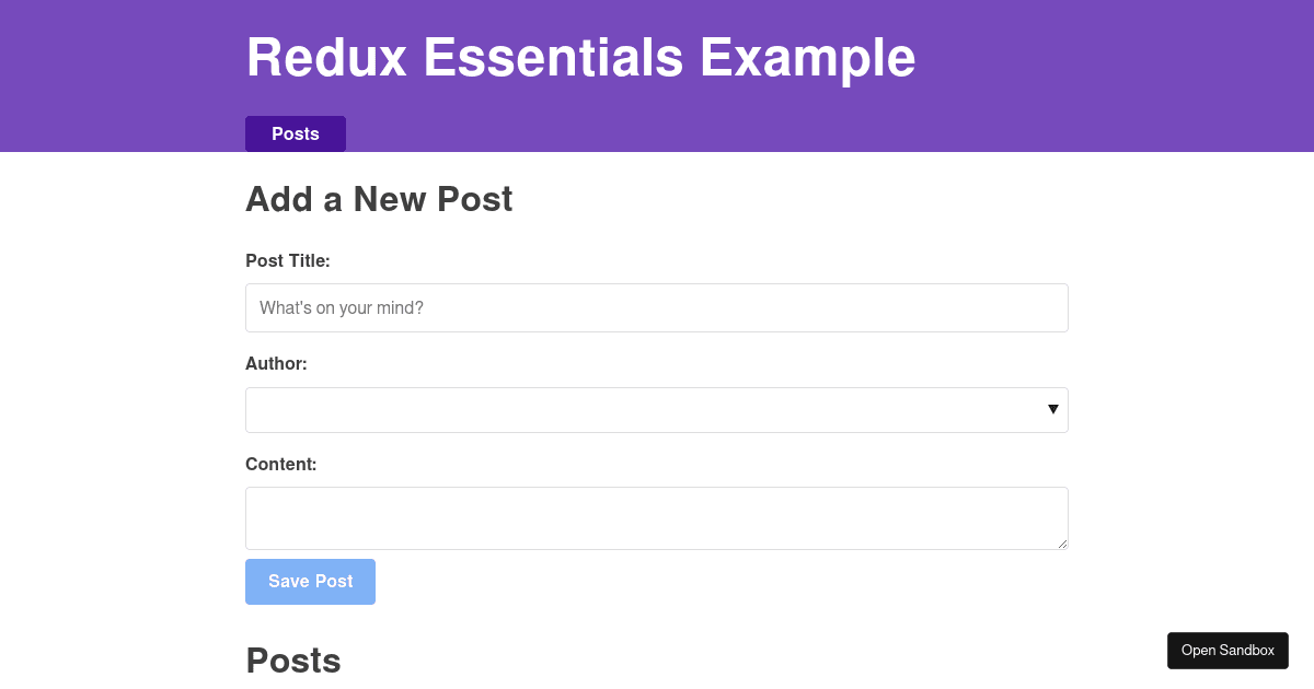 redux-essentials-example - Codesandbox