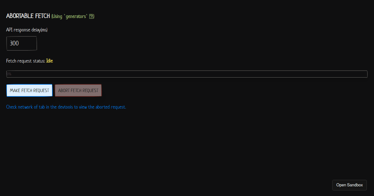 abort-with-generators - Codesandbox
