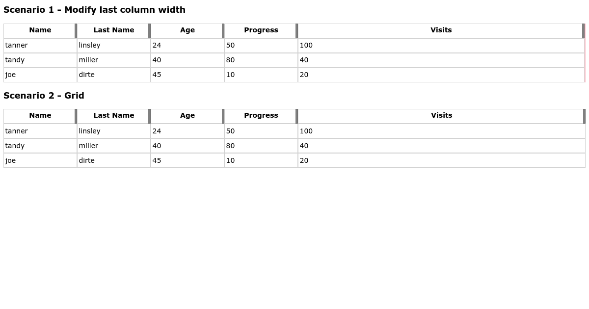 React Table 8 Full Width Codesandbox