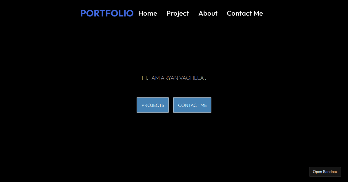 aryan-portfolio - Codesandbox