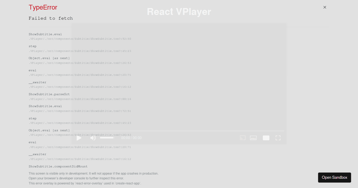 React Video Player (forked) - Codesandbox