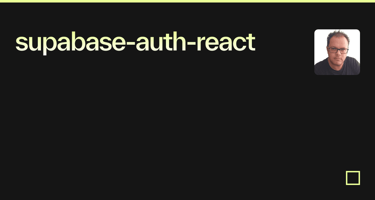 Supabase Auth React Codesandbox