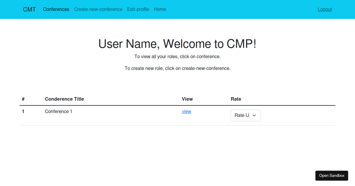 User login vale ka Page - Codesandbox