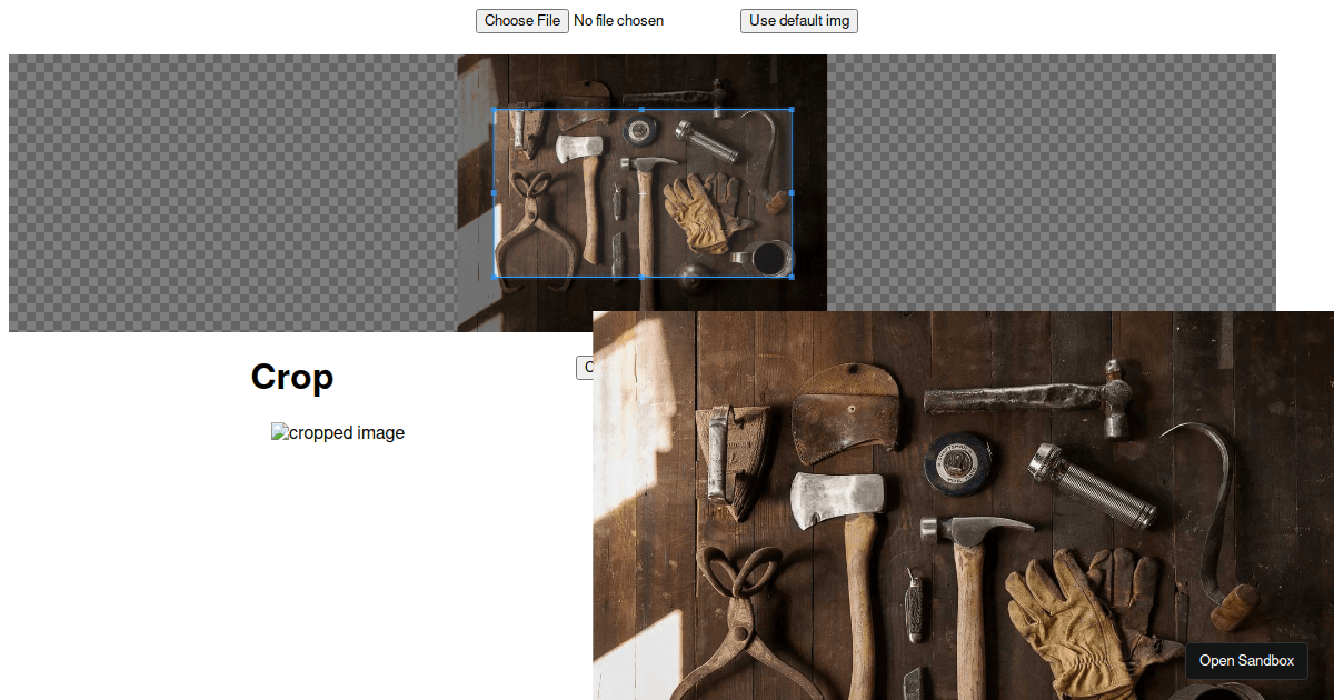React Cropper Demo Forked Codesandbox