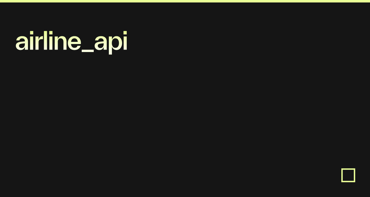 airline_api - Codesandbox