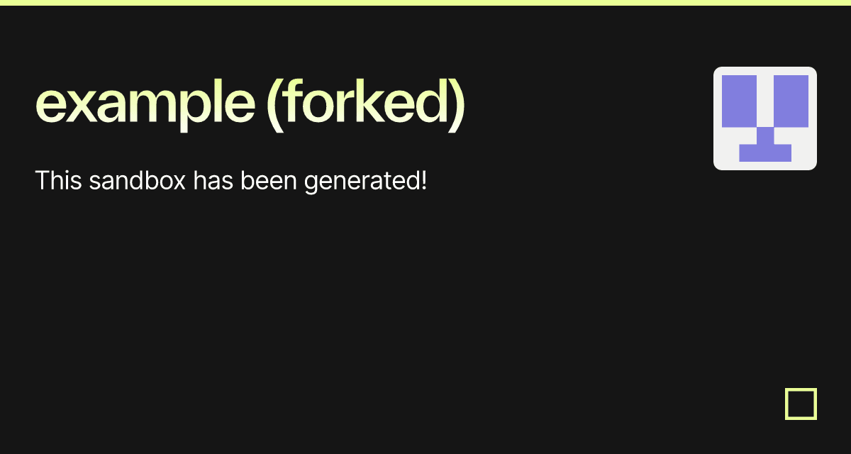 example (forked) - Codesandbox