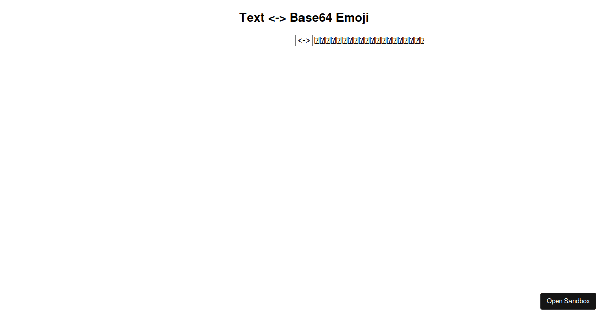 Base64 Emoji Converter (forked) - Codesandbox