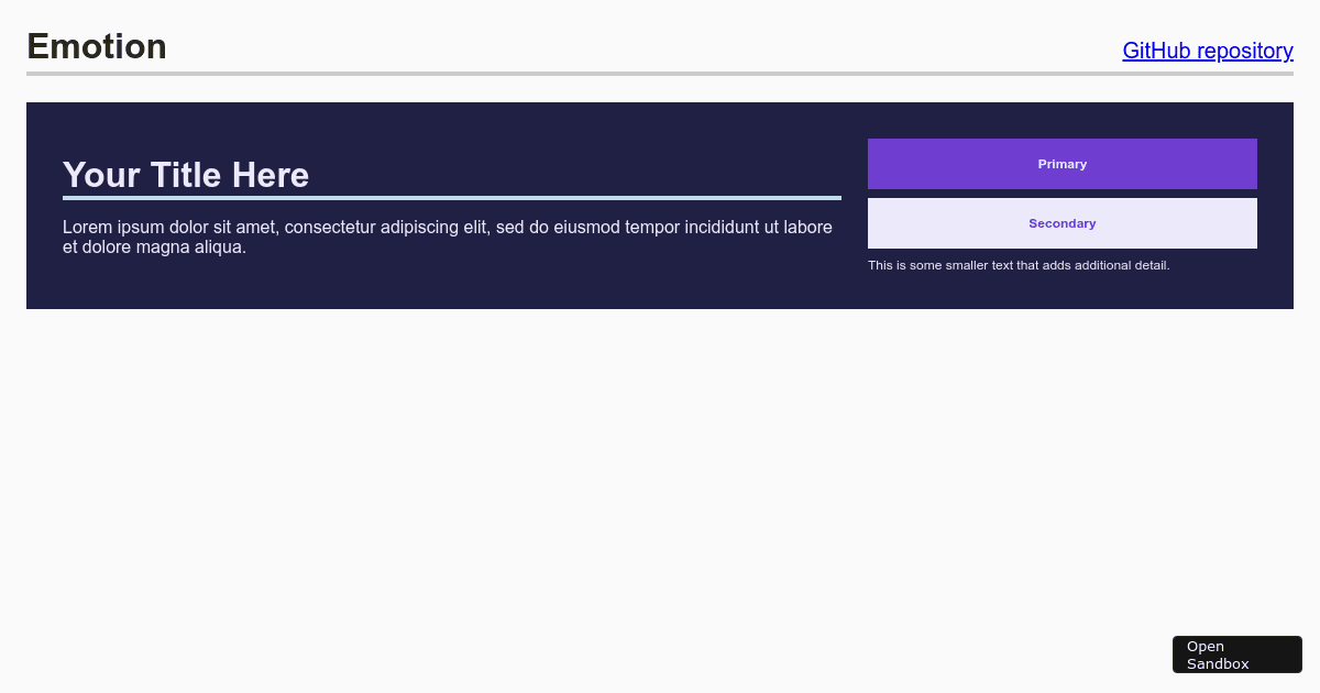 Emotion - Codesandbox