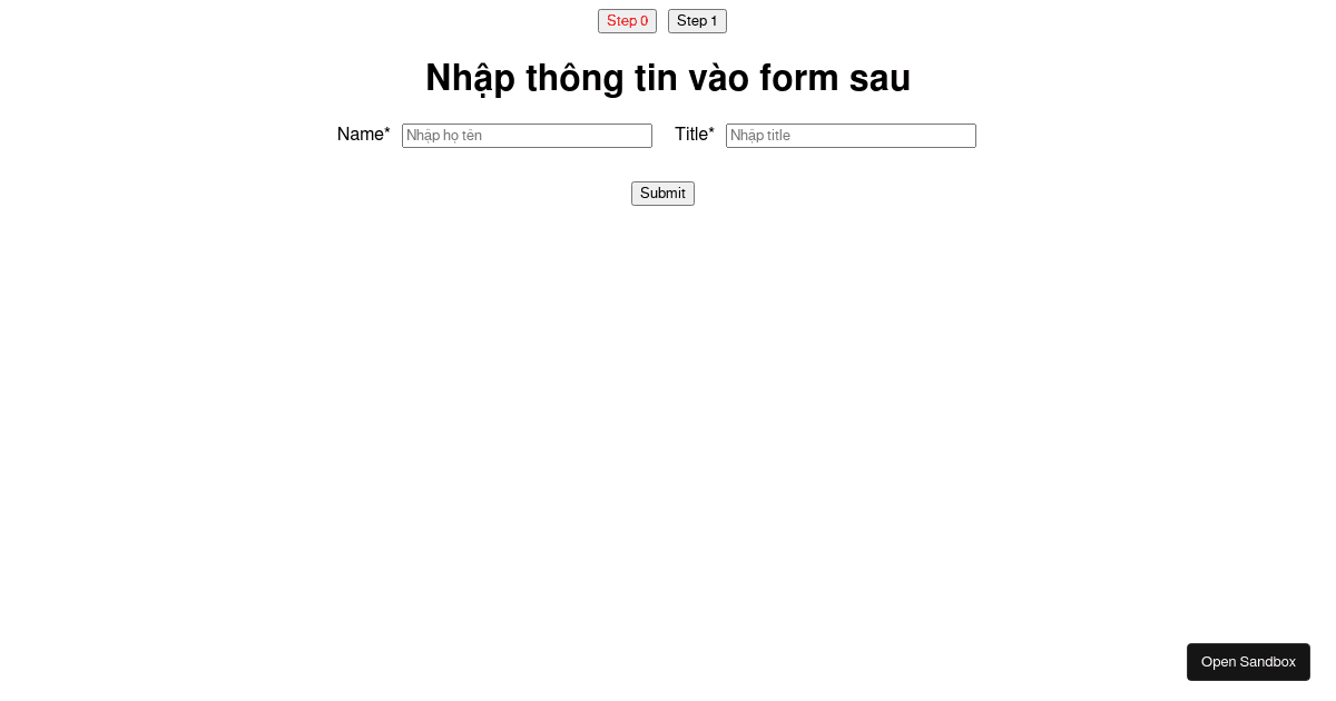 Bài Test - Codesandbox
