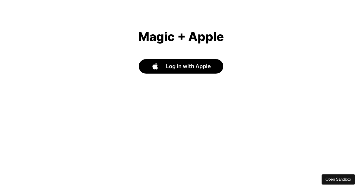 apple-oauth-demo - Codesandbox