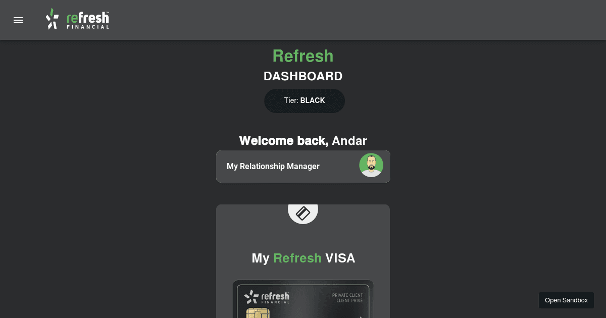 Refresh mobile test - Codesandbox
