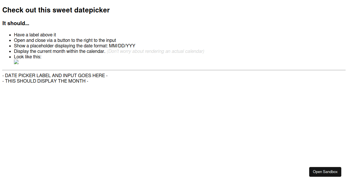 Code Quiz (empty) - Codesandbox