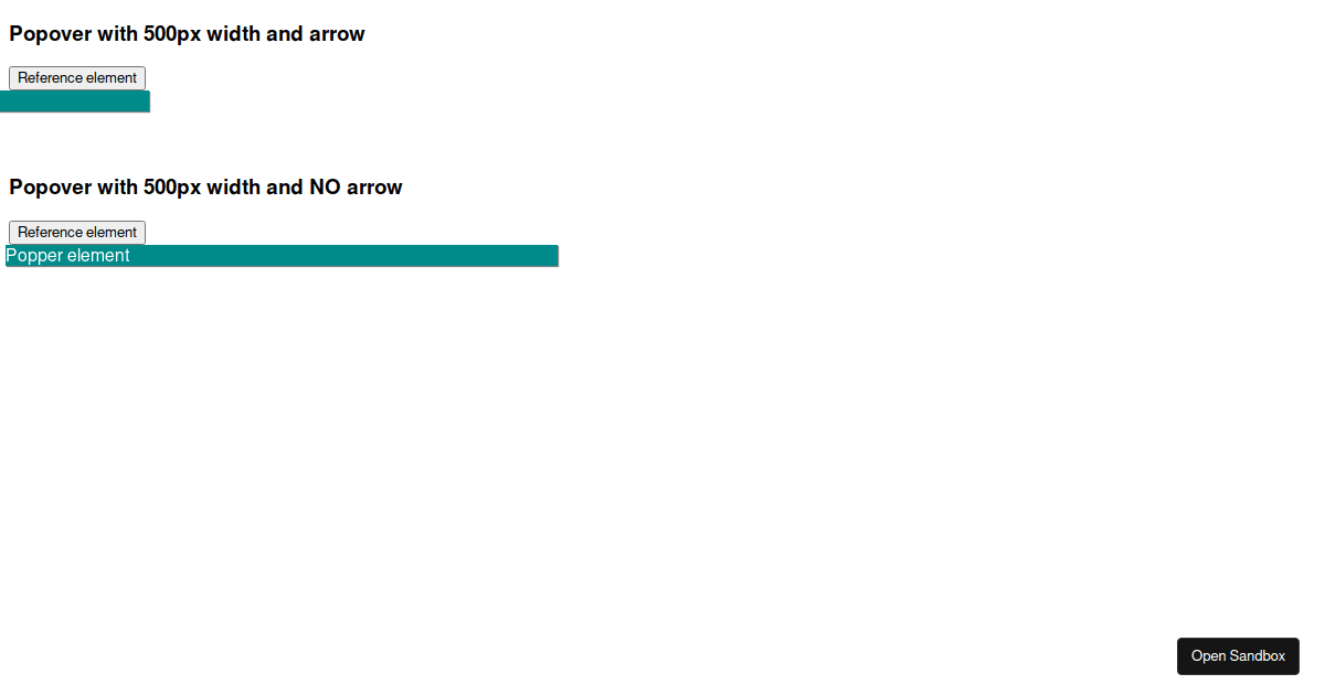 Positioning bug when adding Arrow - Codesandbox
