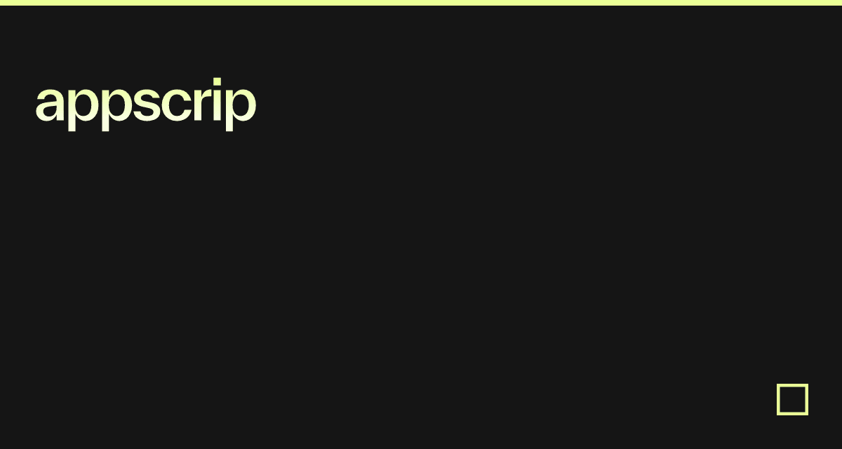 appscrip - Codesandbox