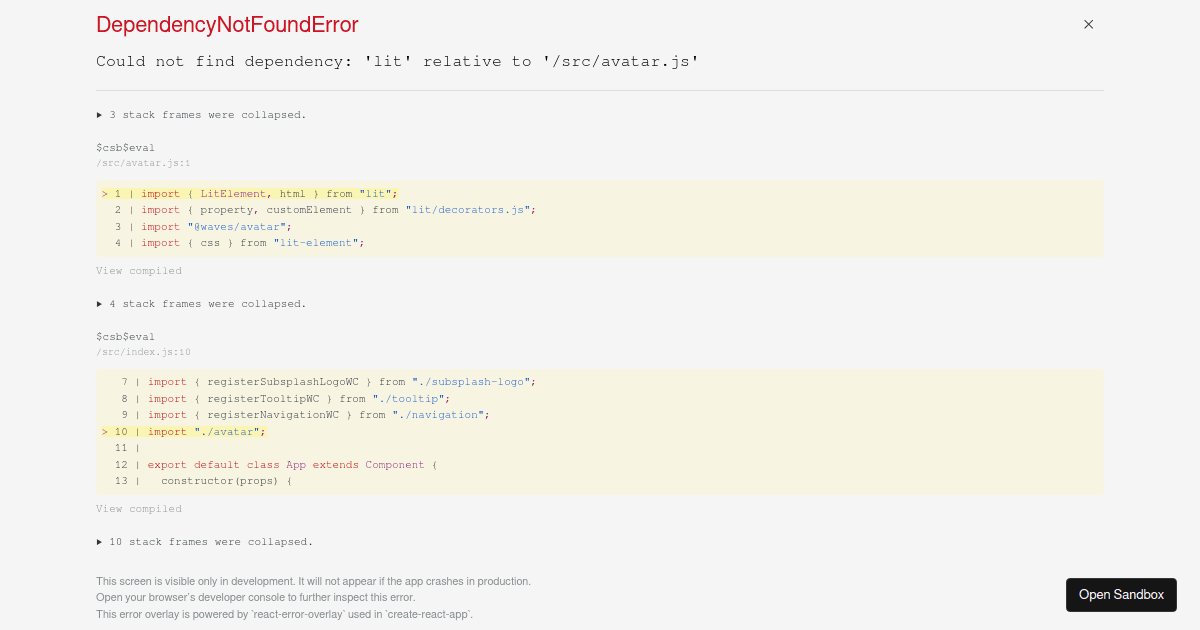 Waves Components as web-components - Codesandbox
