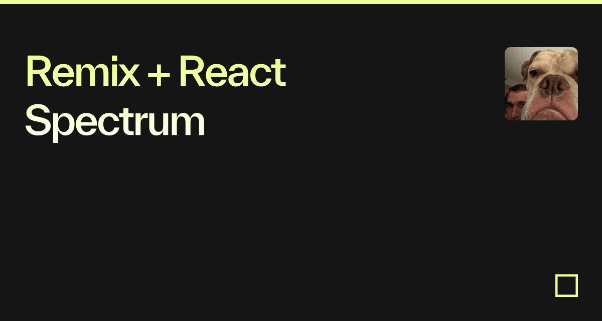 Remix + React Spectrum - Codesandbox