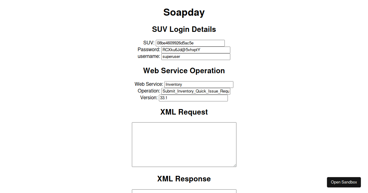 SoapDay React - Codesandbox