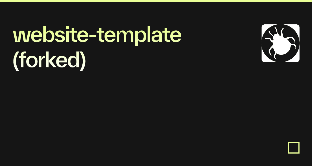 website-template (forked) - Codesandbox
