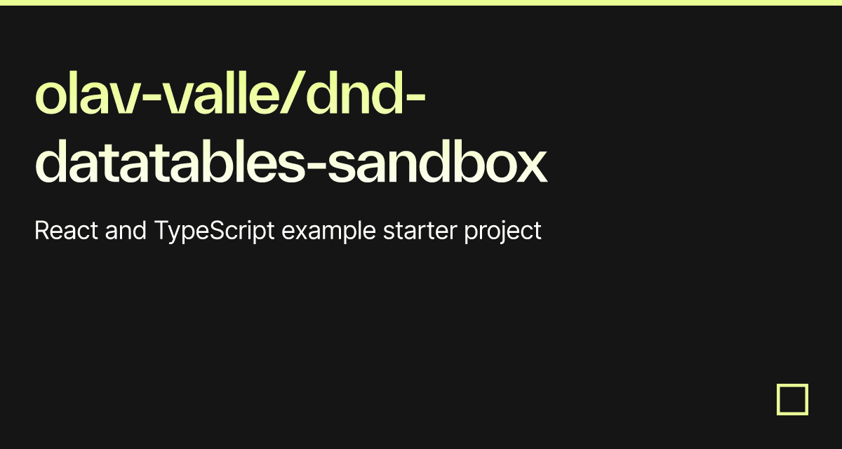 olav-valle/dnd-datatables-sandbox - Codesandbox