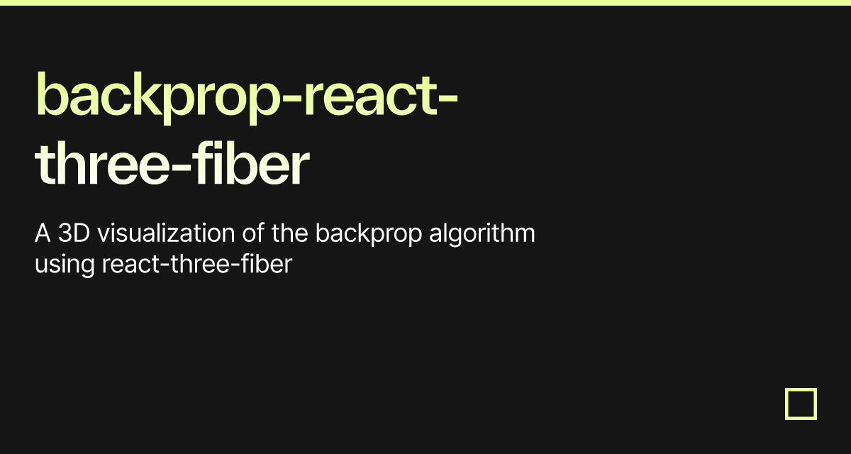 backprop-react-three-fiber - Codesandbox