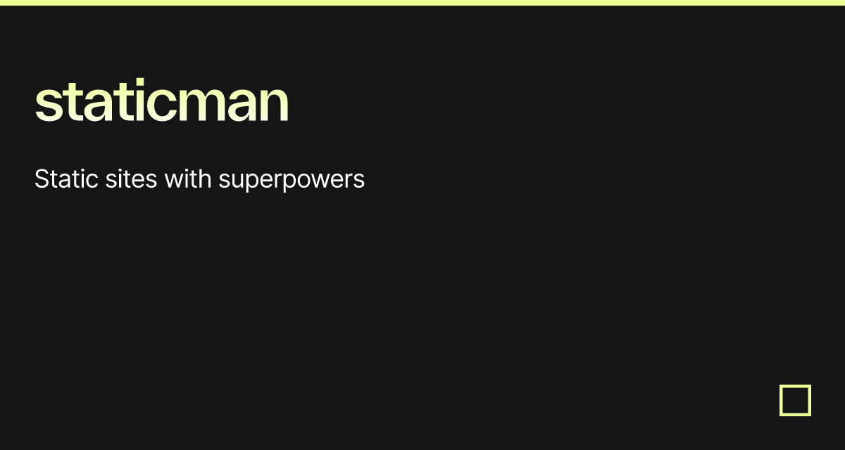 staticman - Codesandbox