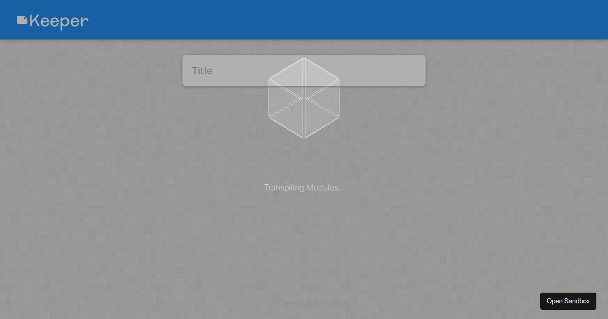 Using Pre Built React Components Codesandbox