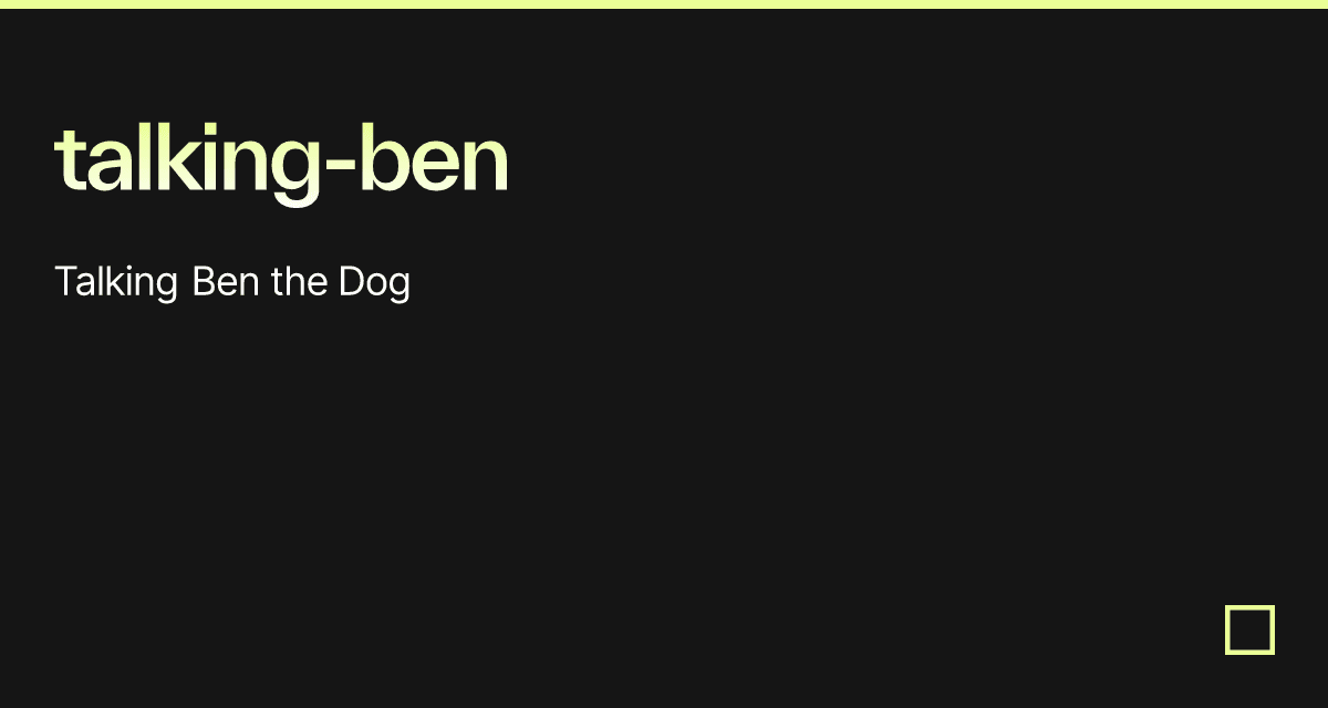 talking-ben - Codesandbox