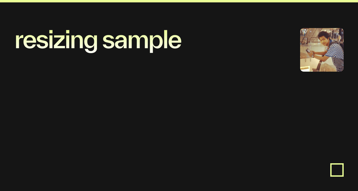 resizing sample - Codesandbox