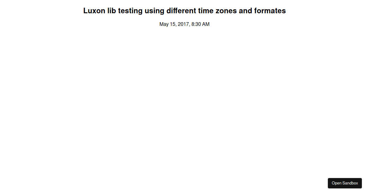 luxon-time-zone - Codesandbox