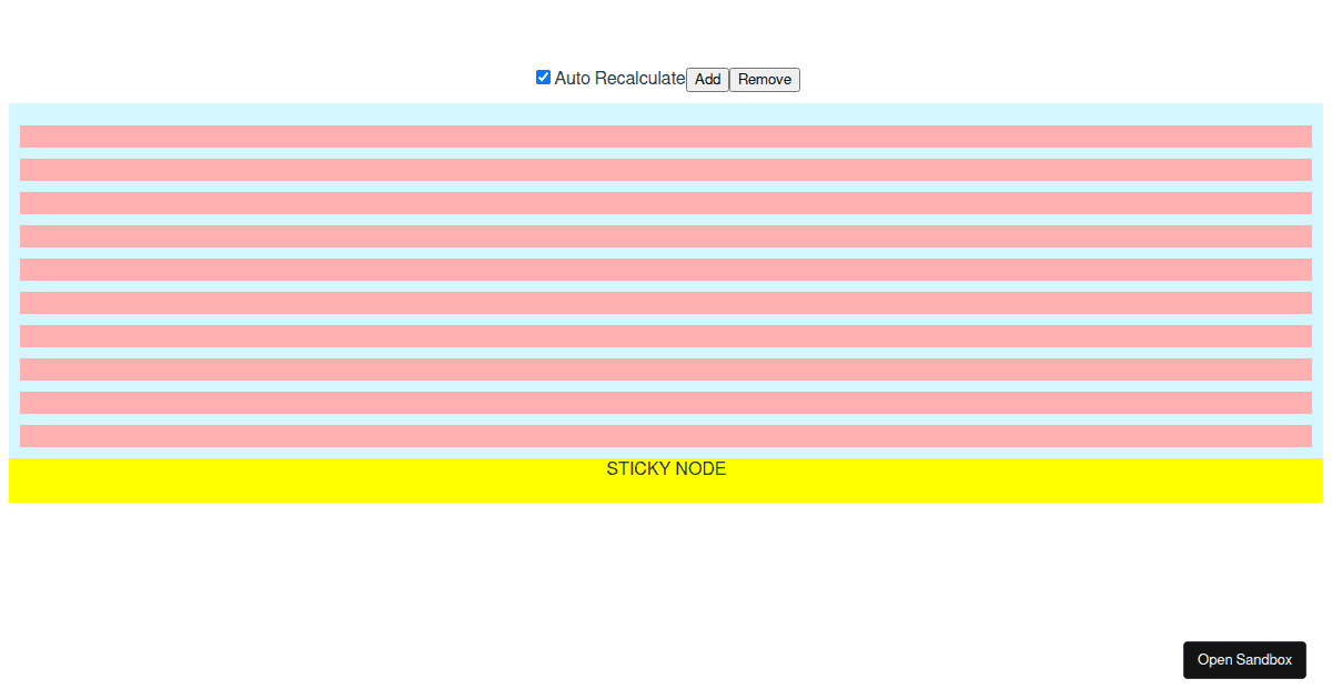 Resizable Container - Codesandbox