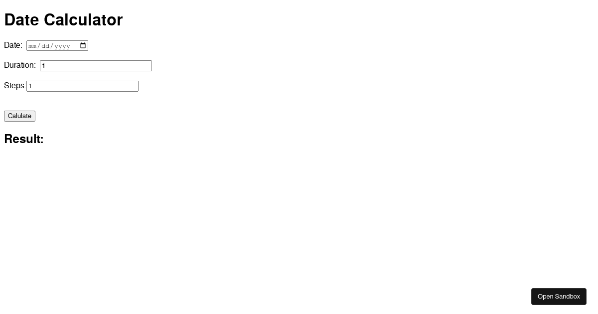 date-calculator - Codesandbox