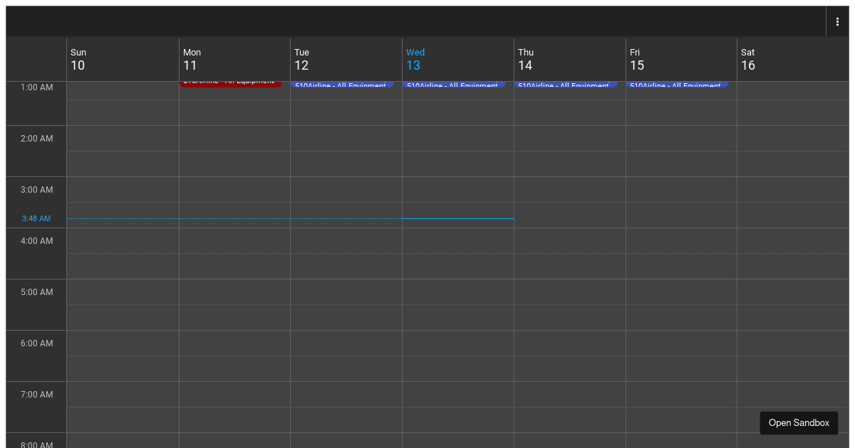 Syncfusion Equipment Schedule (forked) - Codesandbox