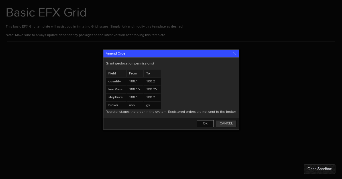 [React] EFX-Grid Template (forked) - Codesandbox