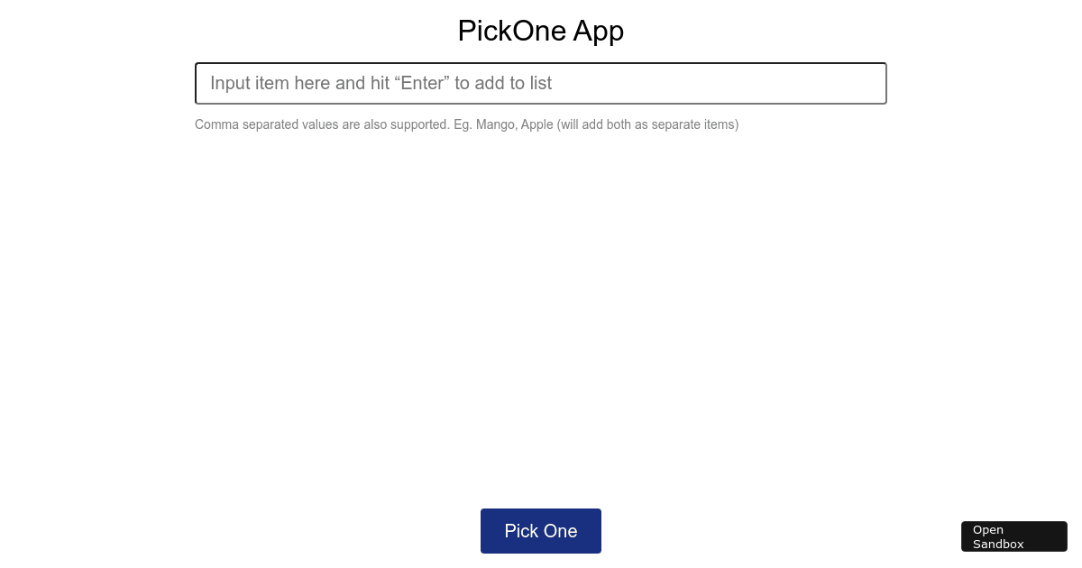 random-selector - Codesandbox