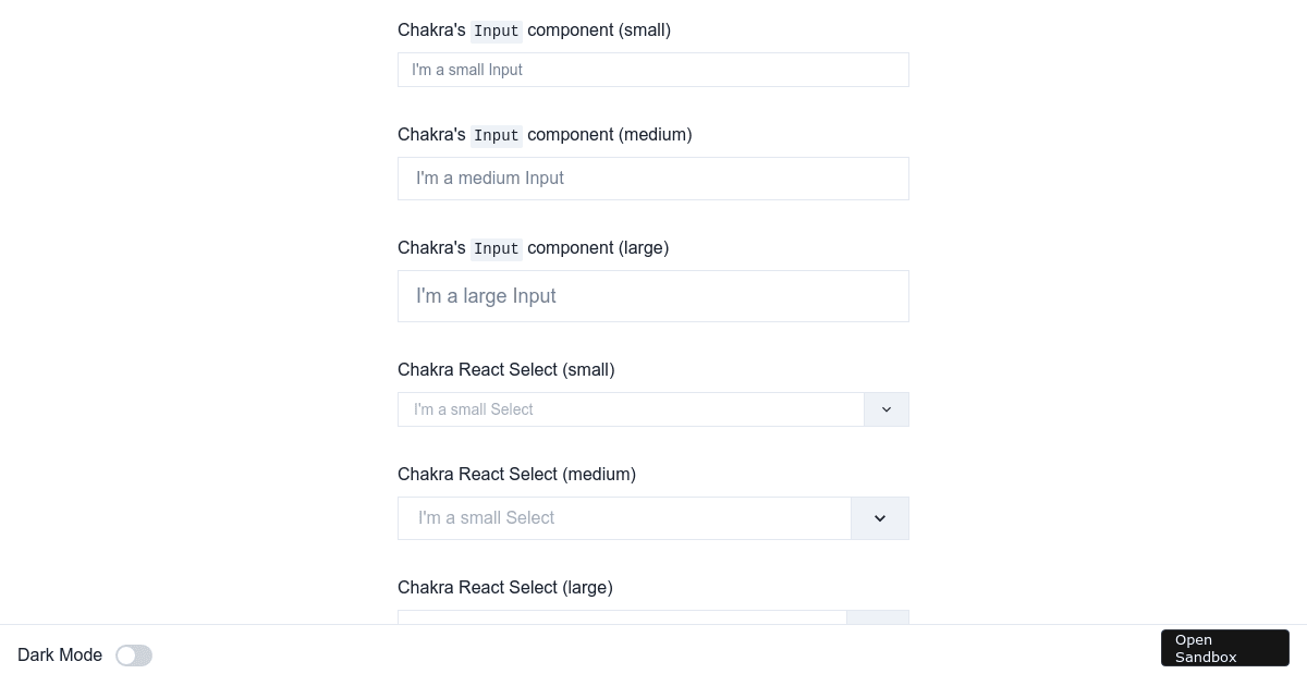 Chakra React Select Theme Overrides Codesandbox