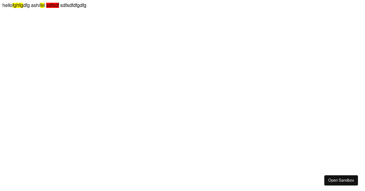 StringDifferenceHighlighter - Codesandbox