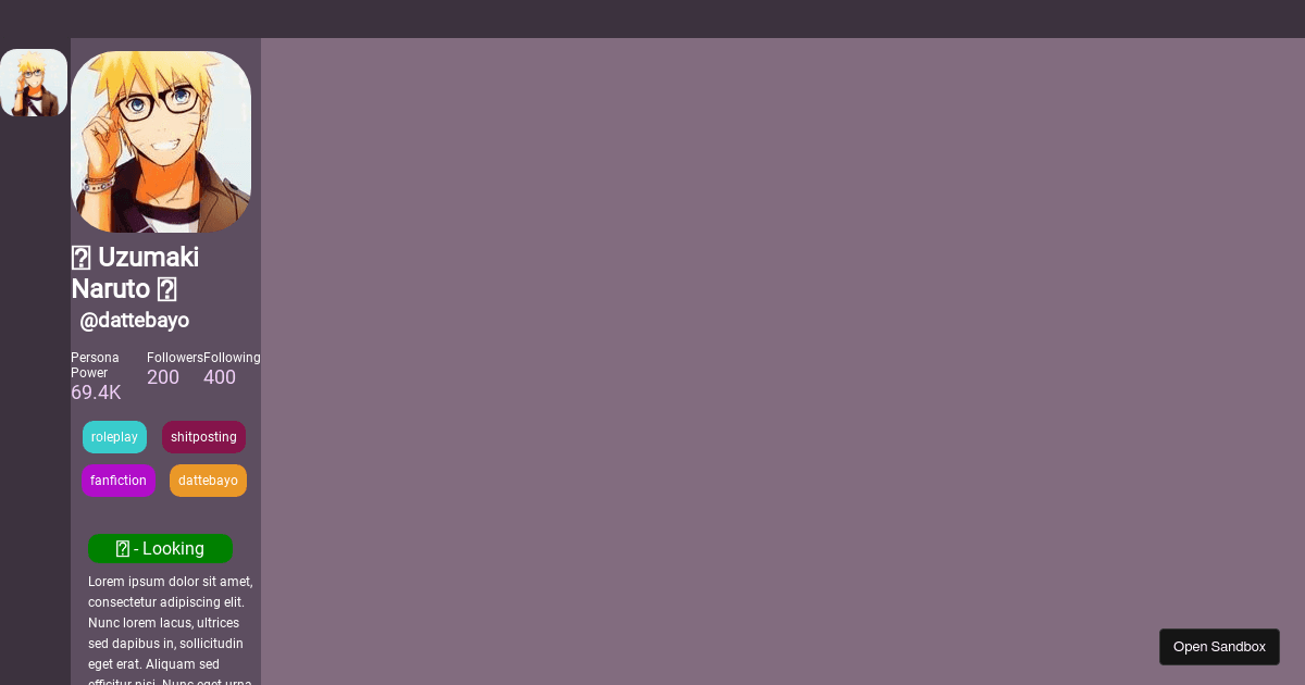 Profile Spike (forked) - Codesandbox