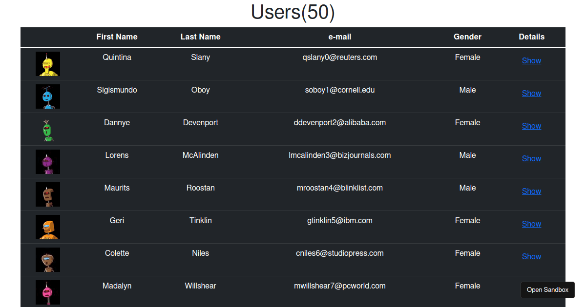 expandable-table - Codesandbox