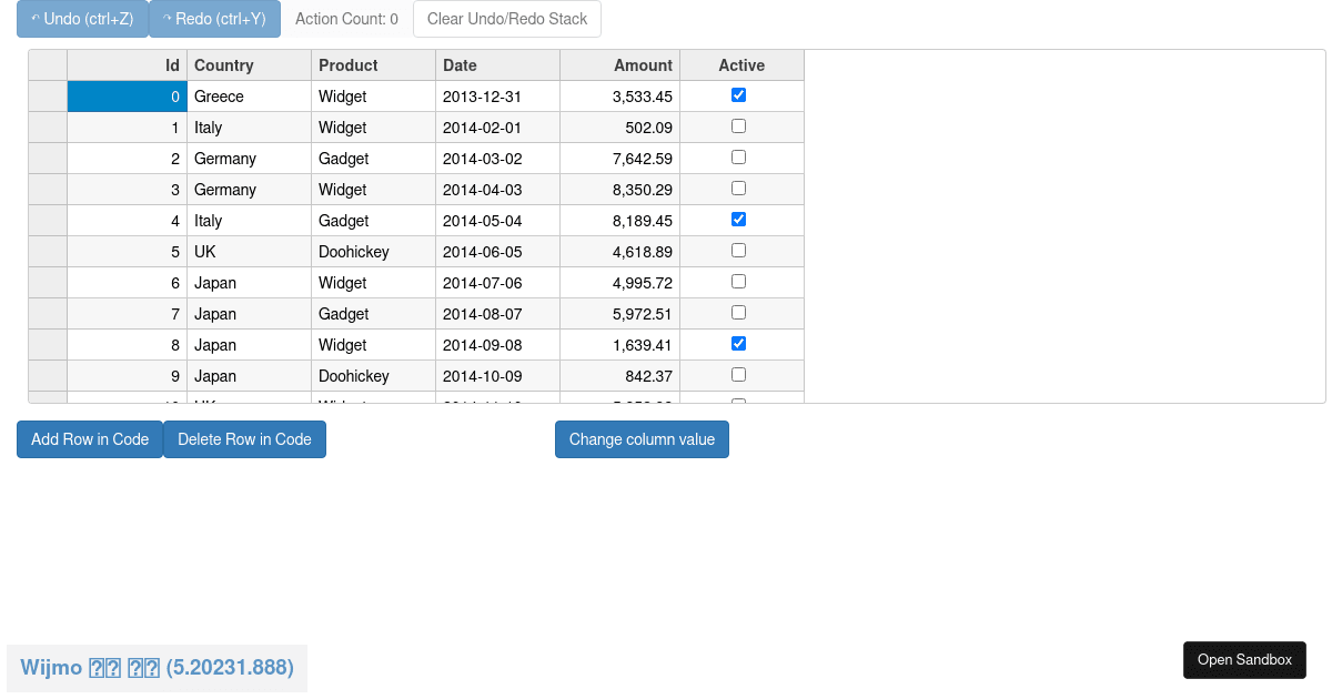 Wijmo Vue Flexgrid With Undostack Custom Codesandbox 8327
