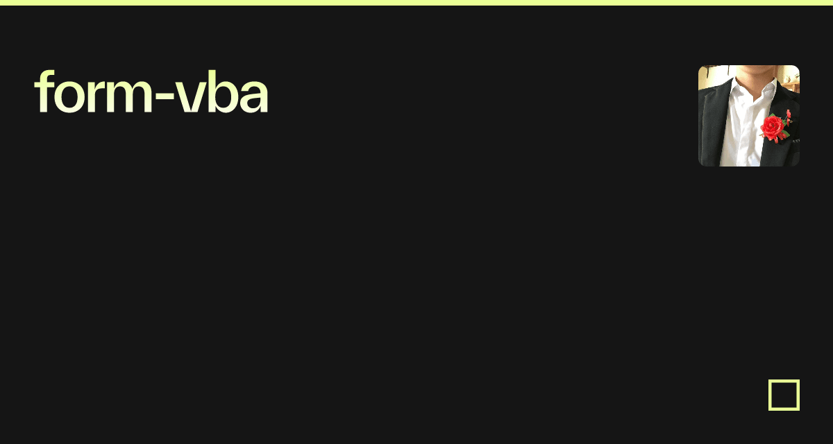 form-vba - Codesandbox