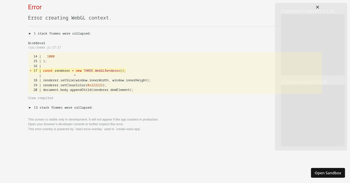 Shaderfrog Three.js example (forked) - Codesandbox