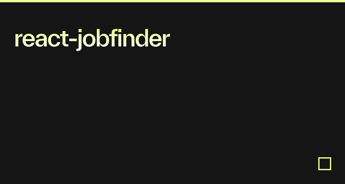 react-jobfinder - Codesandbox