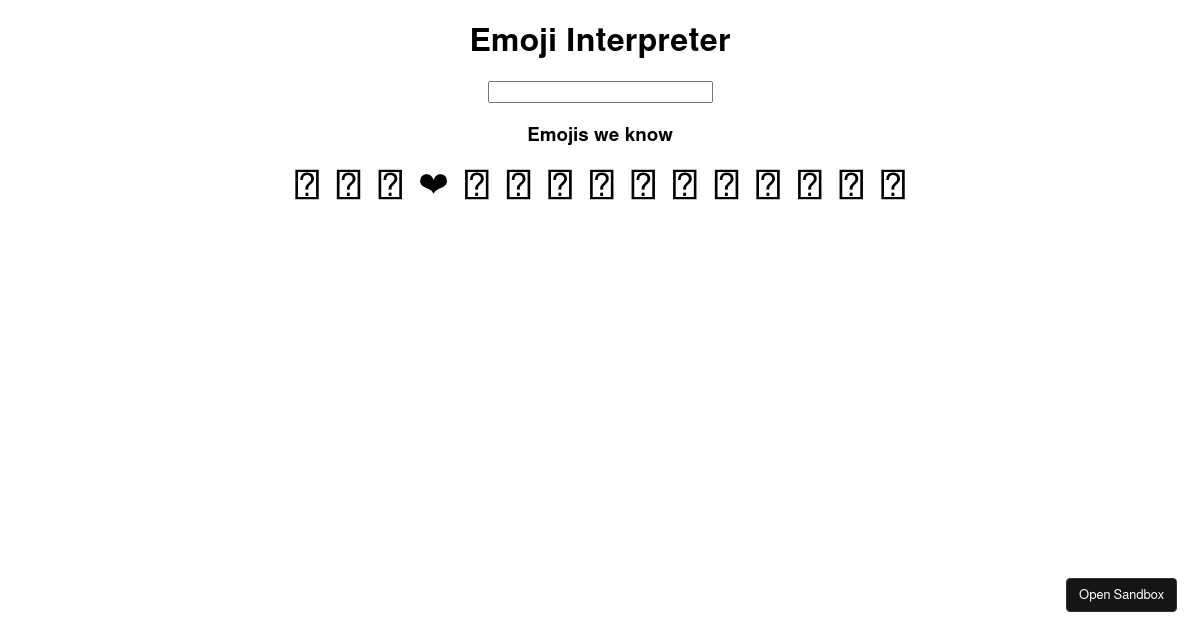 emoji-interpreter - Codesandbox