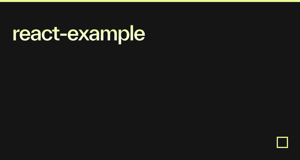 react-example - Codesandbox