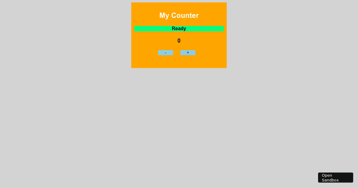 My Counter - Codesandbox