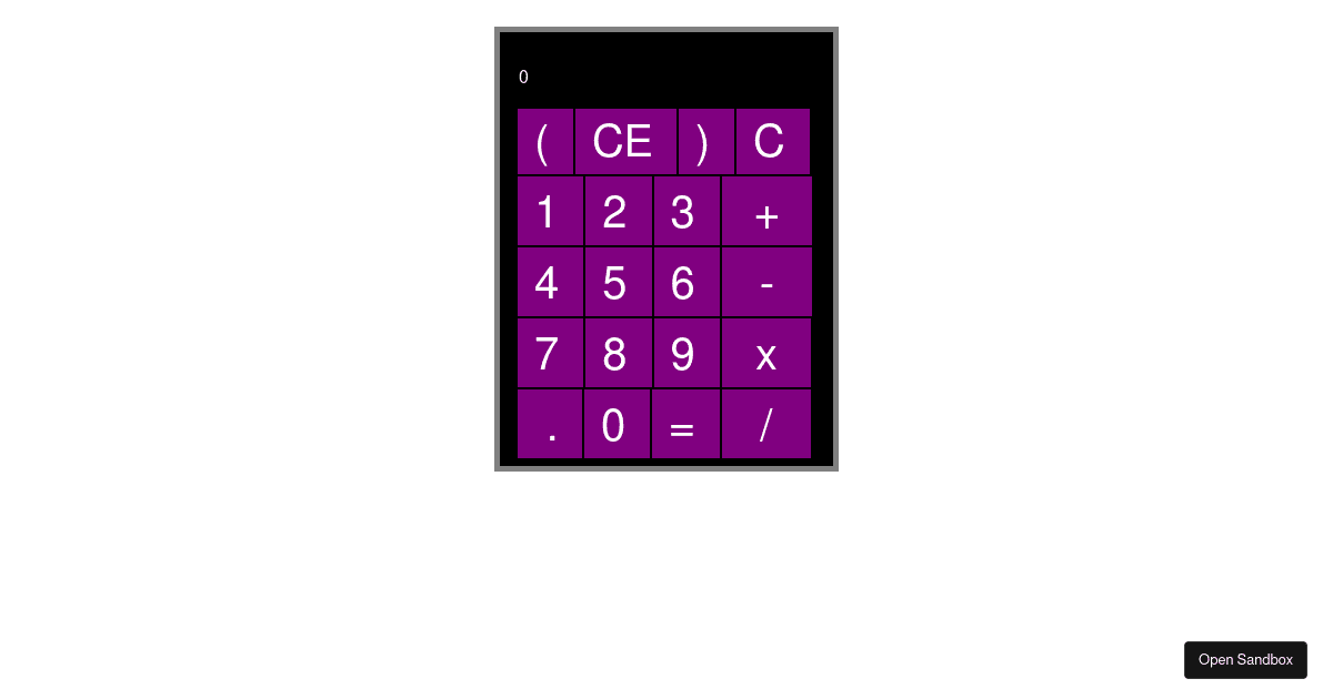 React Calculator - Codesandbox