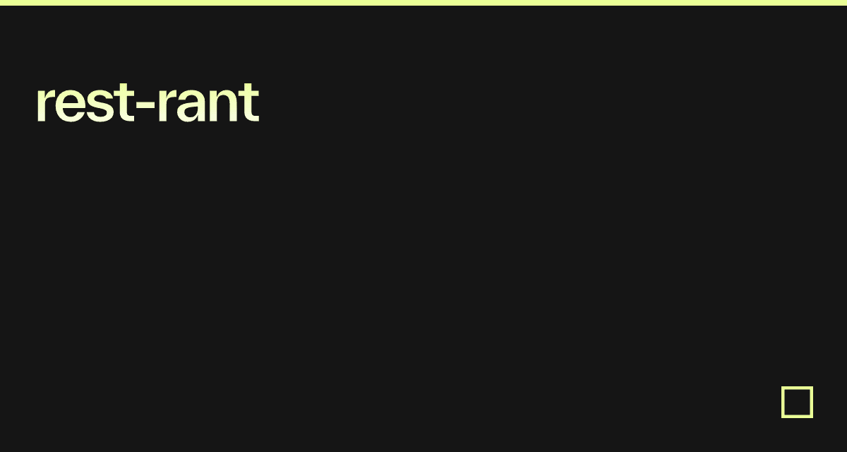 rest-rant - Codesandbox