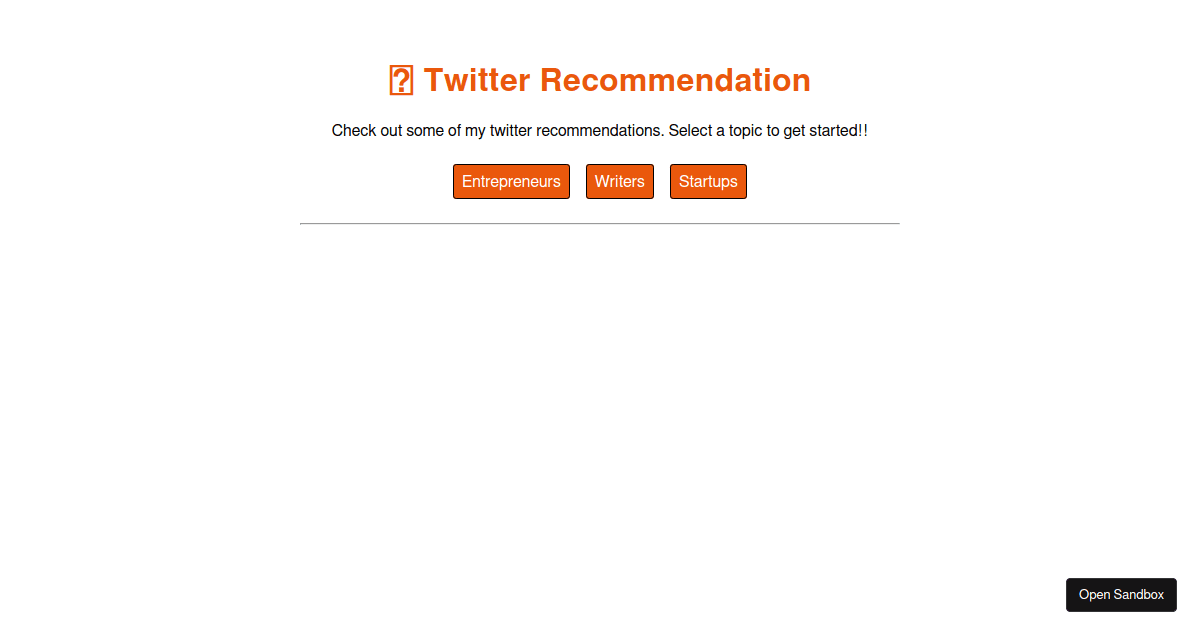 twitter-recommendation-list - Codesandbox