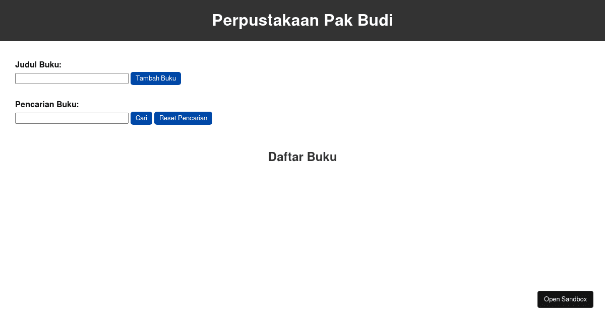 Latihan Minggu 5 Praktikum Pemrograman Web - Codesandbox